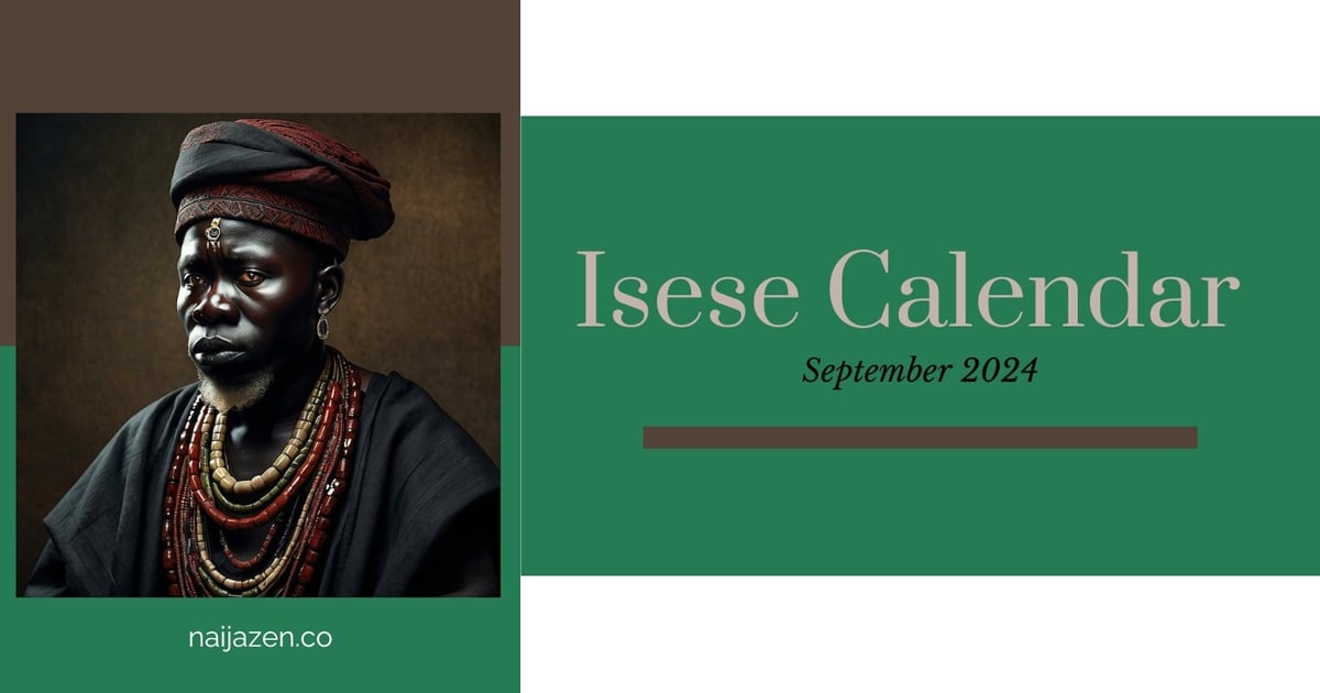 Isese Calendar September 2024 | NaijaZen Spiritual Store