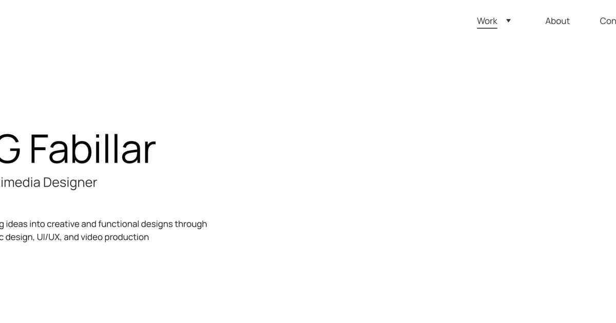 FG Fabillar Portfolio | FG Fabillar