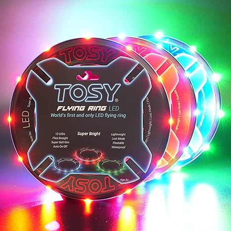 TOSY Flying Ring: The LED-Lit Frisbee Toy That Lights Up The Night ...