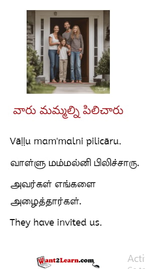Learn Telugu Sentences 4 | Learning with Want2Learn