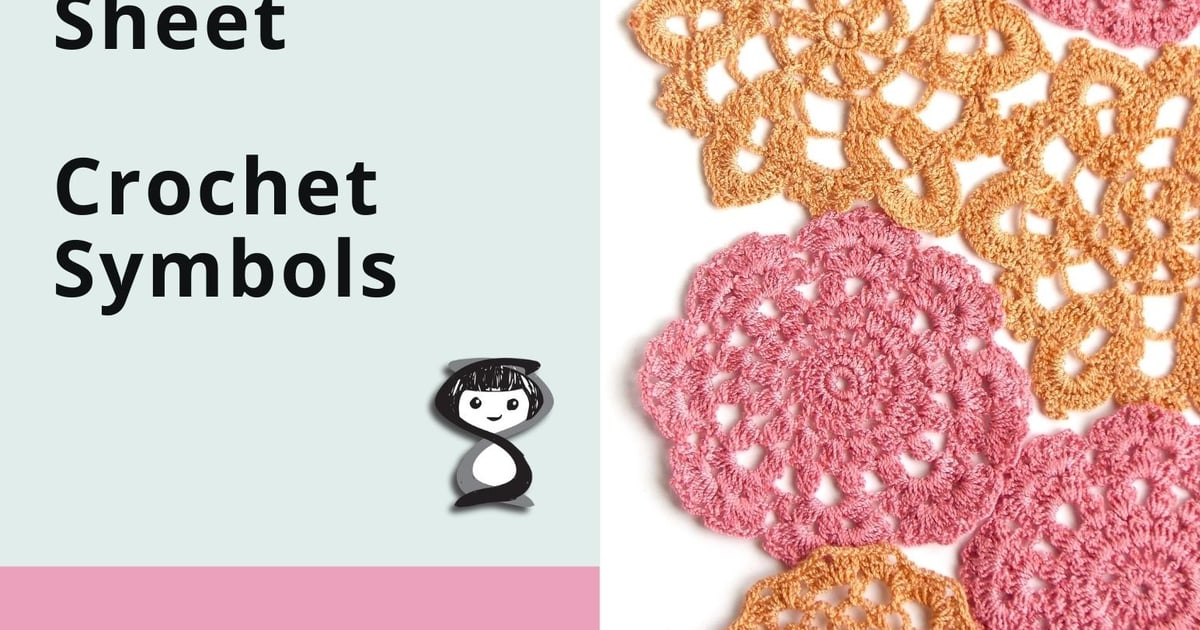 Crochet Symbols Cheat Sheet (colour version) | Stitch Street