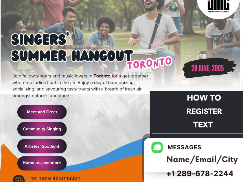 Singers' Summer Hangout in Toronto!