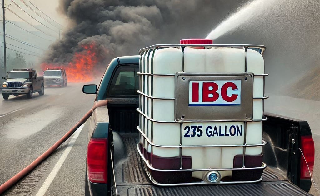 DIY Brush Fire, Fire Truck: Setting Up a 275-Gallon IBC Tote in a ...
