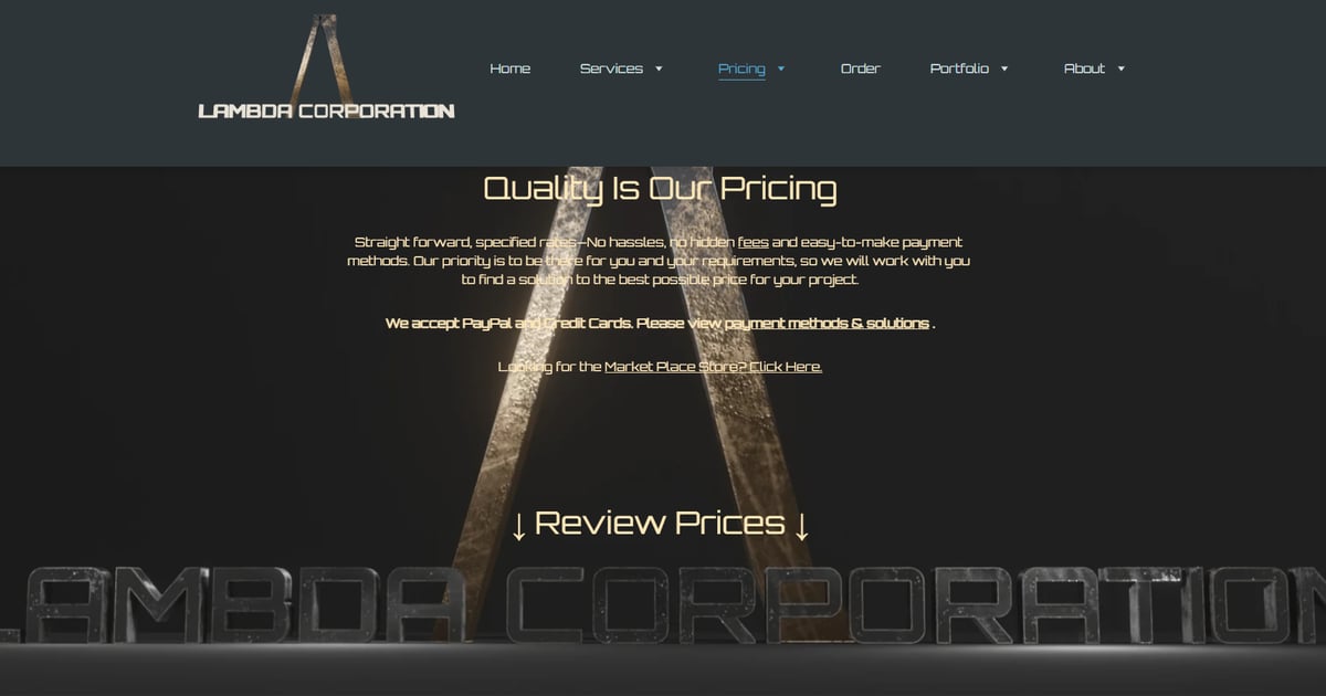 Lambda Corporation - Pricing | Lambda Corporation