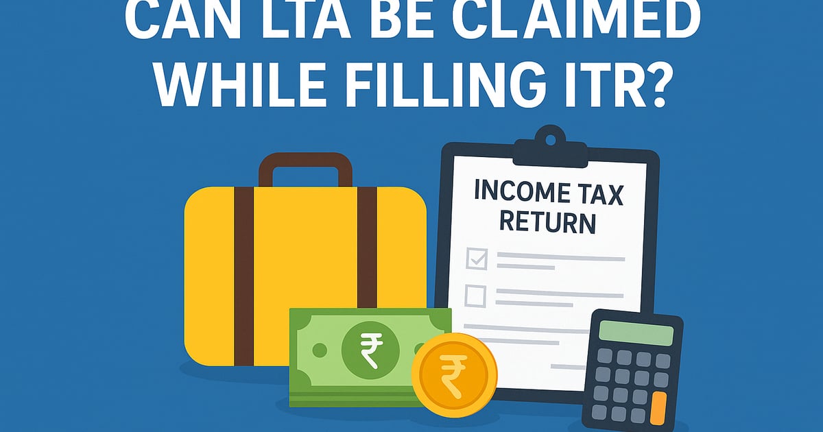 Can I claim LTA while filing ITR?