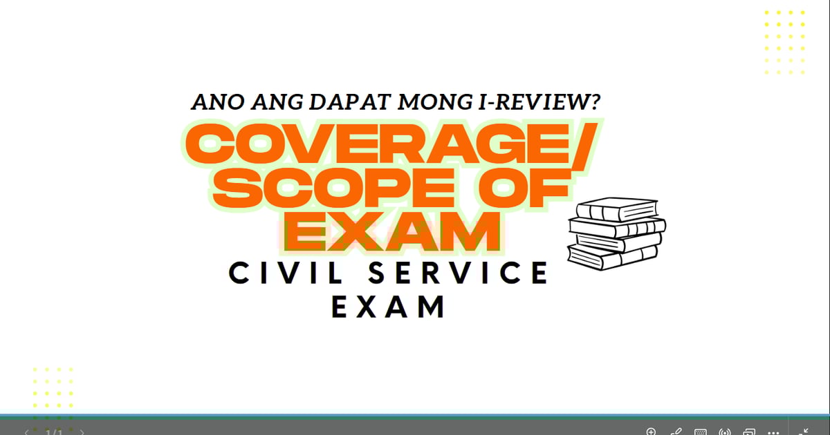 Civil Service Exam Scope/Coverage of Examinations | INFO HUB (Knowledge ...
