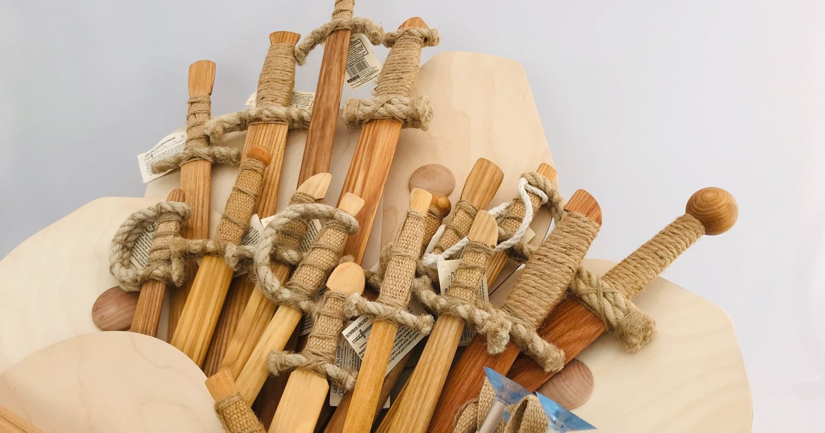 Handmade Sustainable Wooden Swords & Shields for role play accessories ...