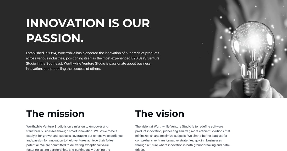 Worthwhile Venture Studio Team | Worthwhile Venture Studio