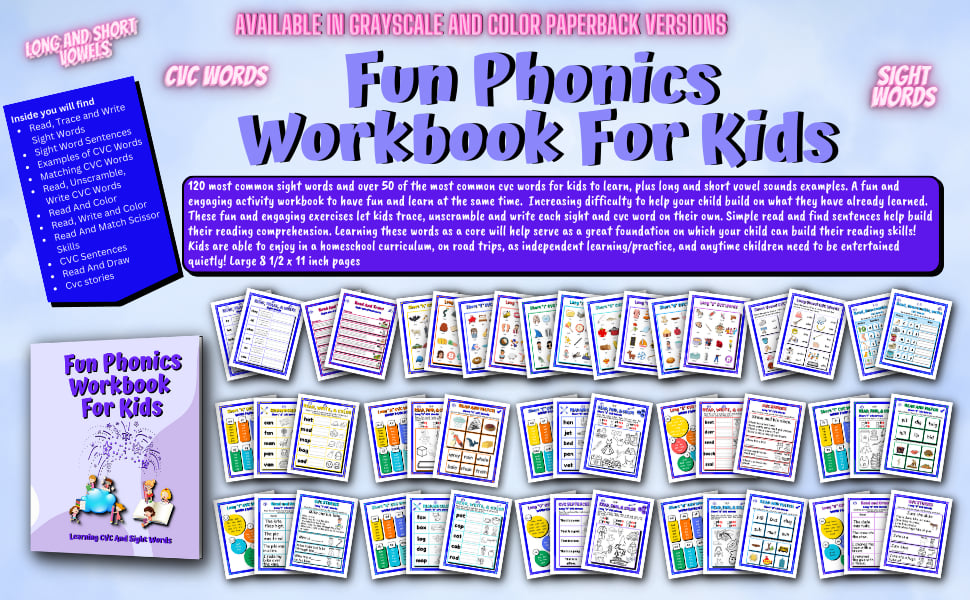 Learning cvc words, sight words and vowel sounds with Fun Phonics ...