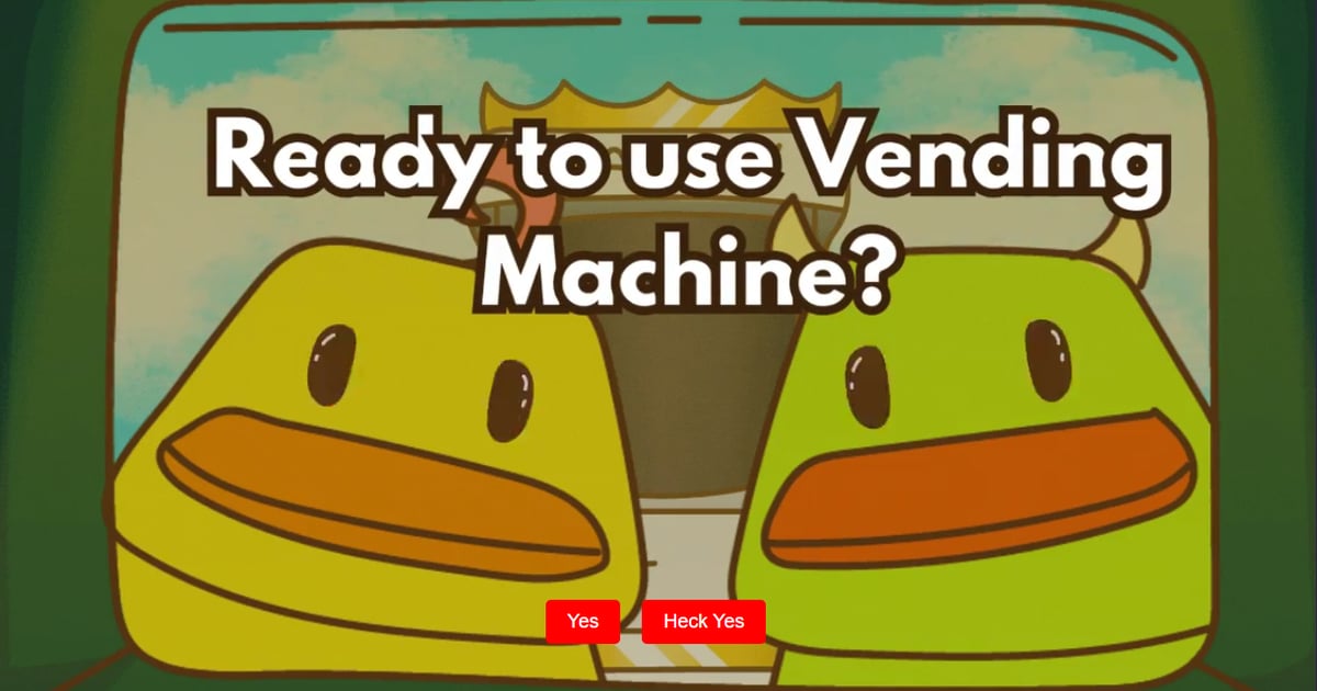 Vending Machine - Quacker Friends - It's a Quacking Life