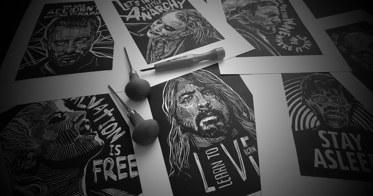 Handmade Linocut Prints by MJB Linoart | MJB Linoart