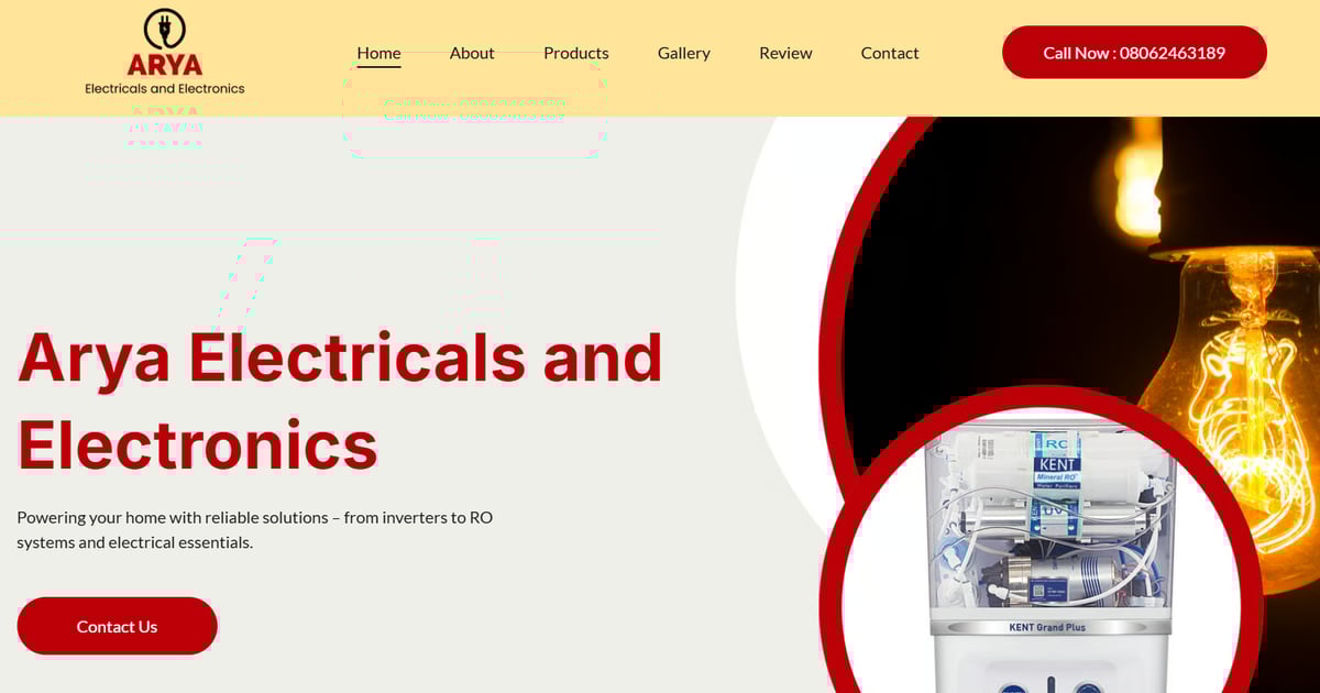 Reliable Electrical Solutions for Your Home | Arya Electricals And Electronics