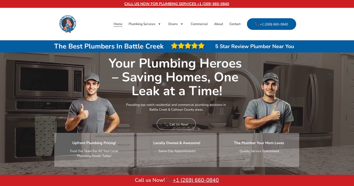 Top Trusted Plumber in Battle Creek | Quality Plumbing & Drain ...