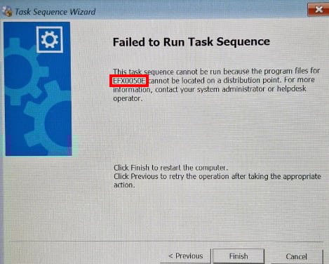 Failed to Run Task Sequence | BworldTools