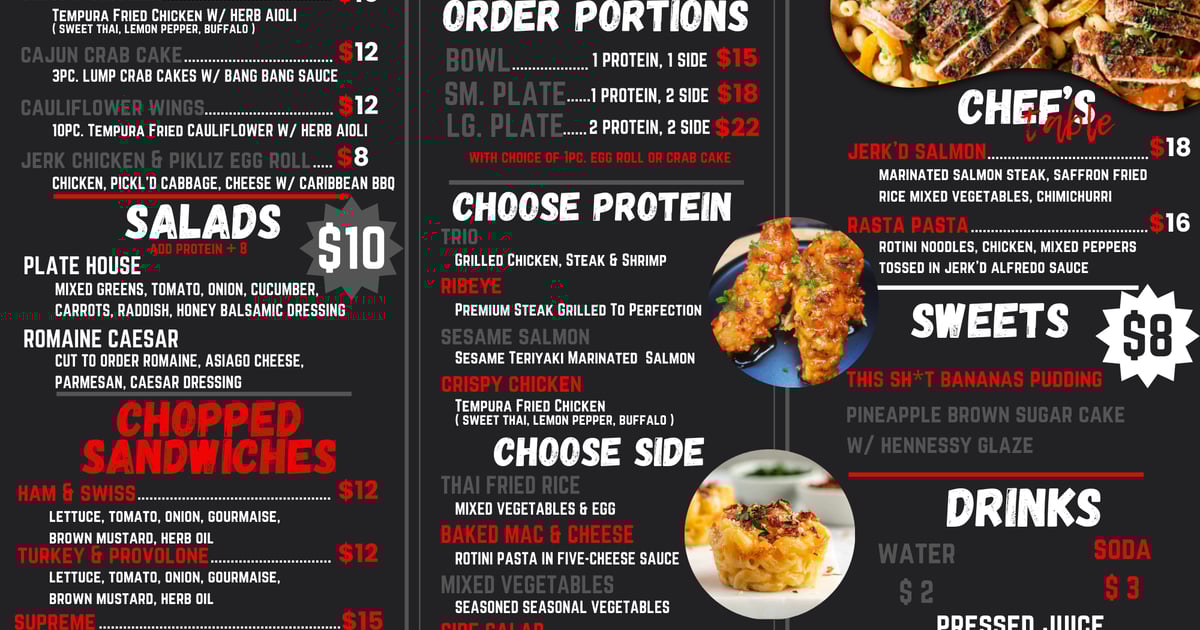 Plate Palm Beach | Menu | Plate Palm Beach