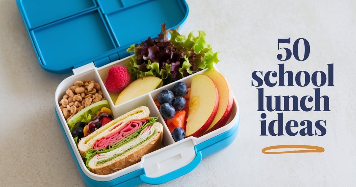50 Delicious and Nutritious School Lunch Ideas for Kids: Complete with ...