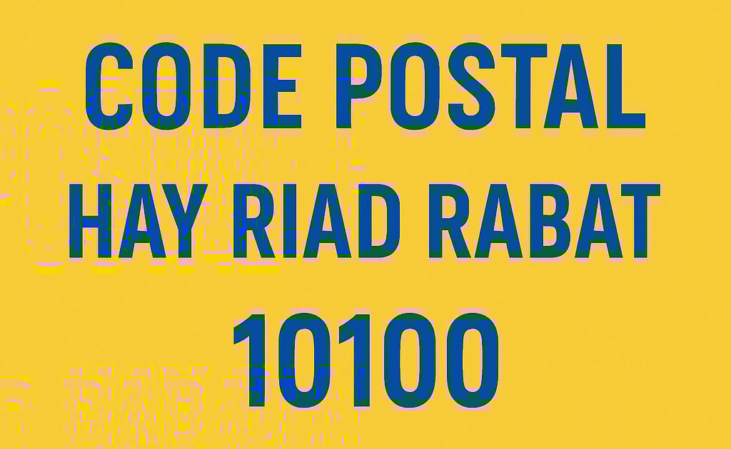 Code postal Rabat Hay Riad - Trouver facilement vote code ...