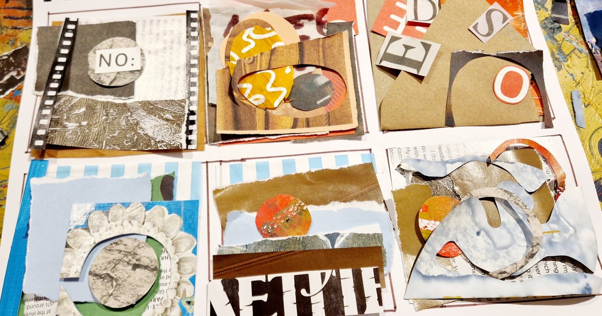 Rip it up for collage. | Maze Art