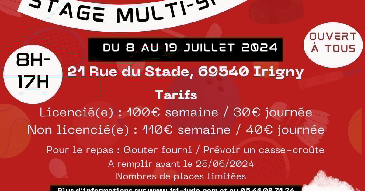 Stage Multi-Sport d'Été : Jeux Olympiques de Paris du 8 au 19 Juillet ...