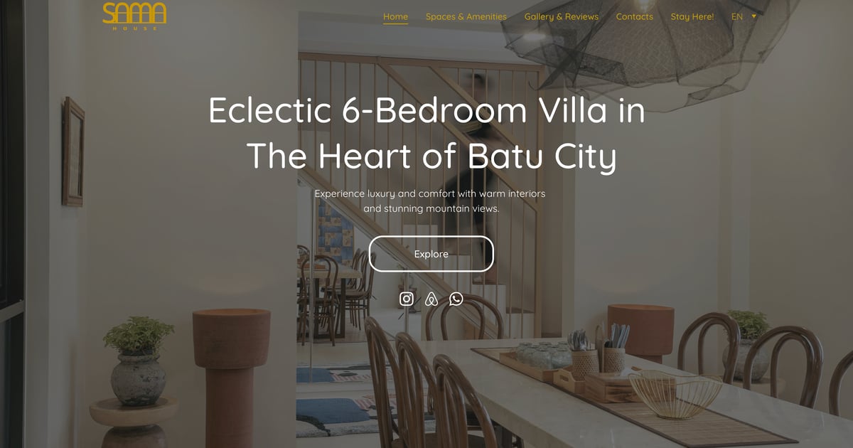 Stylish 6-Bedroom Villa in Batu for Group and Family Trips | SAMA House ...