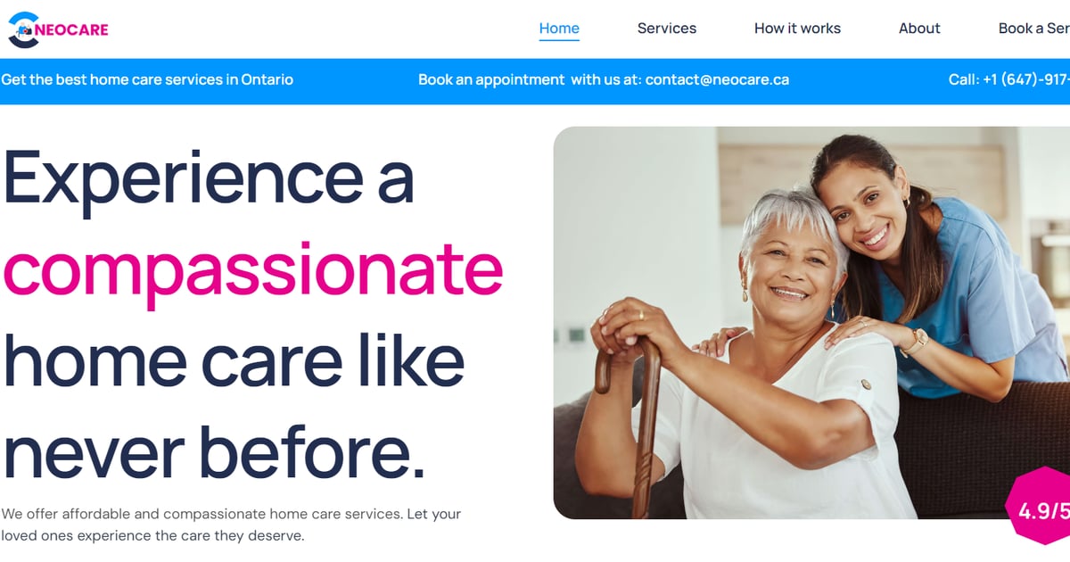 Book a Compassionate Home Care Services today| Affordable Home Care | Neocare Home Care Services