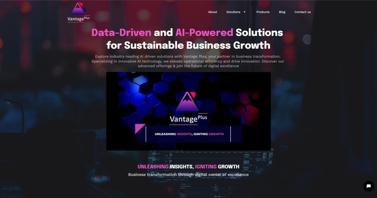 Transform Your Business with AI powered Solutions | Vantage Plus | Vantage Plus Digital ...