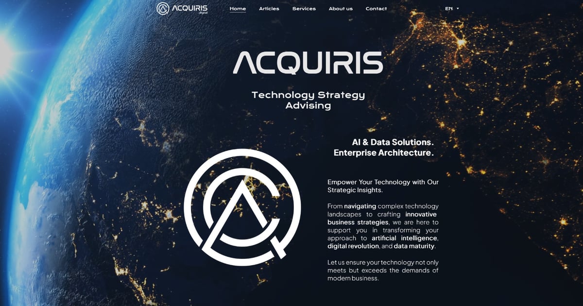 Consulting | Artificial Intelligence | Enterprise Architect | Acquiris