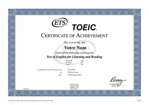 Le certificat TOEIC | English Academy