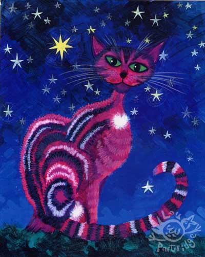 Lou Partridge's Mystical and Poetic Artworks Inspired by Cats | Lou ...