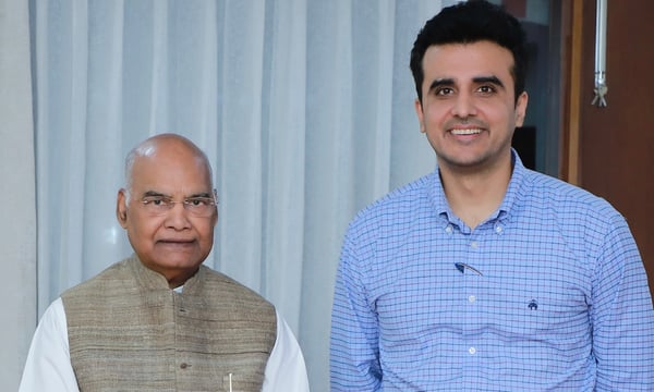 President Of The Chamber Greeting The 14th President Of India Shri Ram