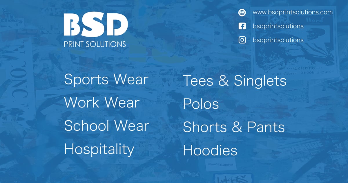 BSD Print Solutions | Custom Clothing | Adelaide | BSD Print Solutions