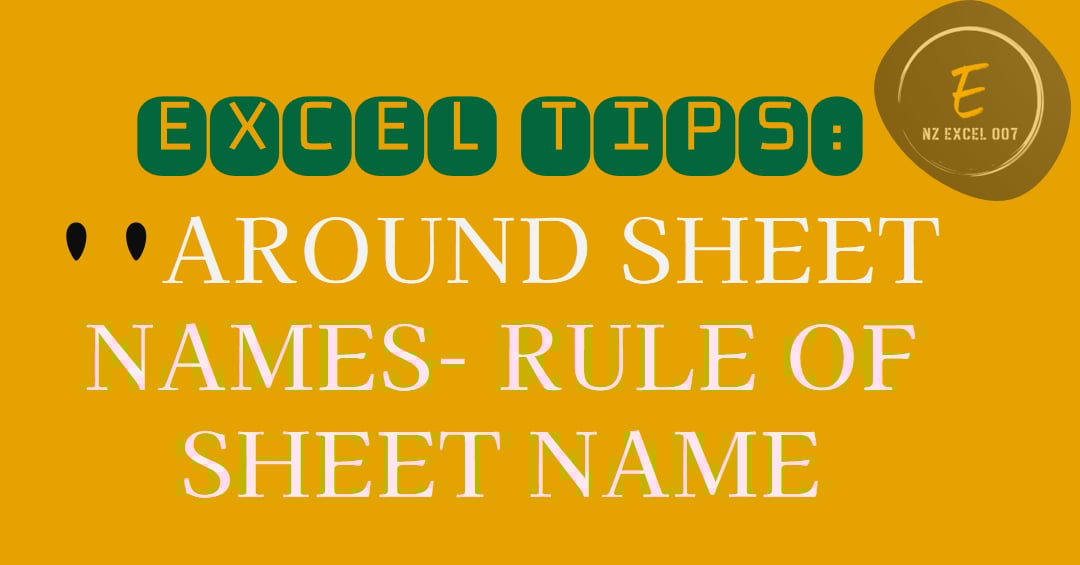 Sheet name rule