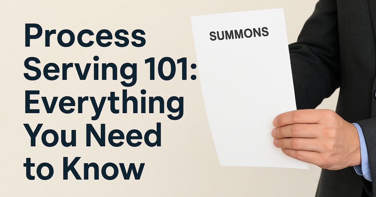 Process Serving 101: Everything You Need to Know | OnPoint Process Service