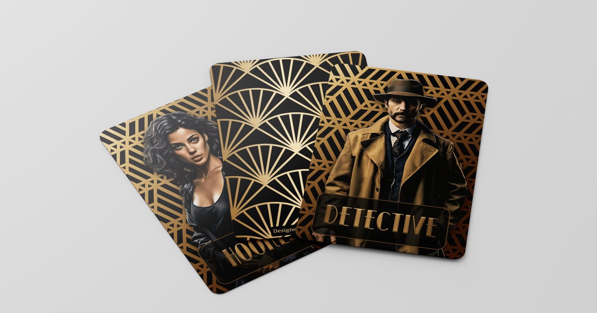Mafia Game Cards Set - Download Free Art Deco Style Cards | Marketing ...
