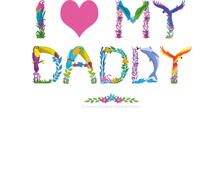 Tropical and Exotic Word Art | Dawn Designs Word Art