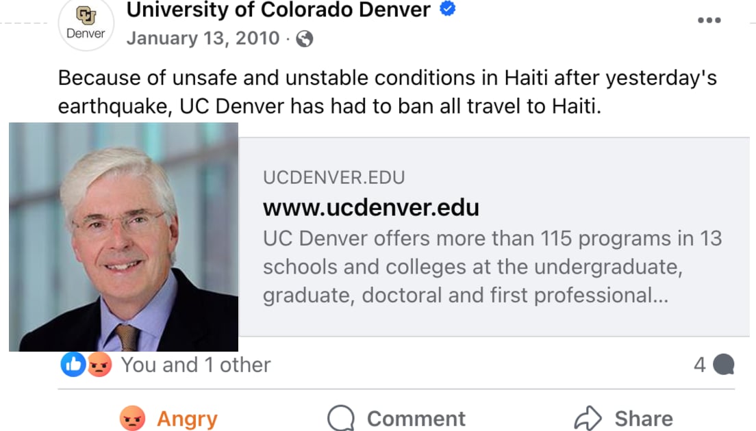 CU Denver Bans Travel To Help Earthquake Victims | Racism at the ...