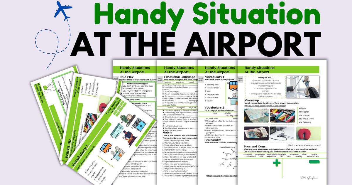 [PDF/PPT] Handy Situations: At the Airport | Handy English - ESL lesson ...