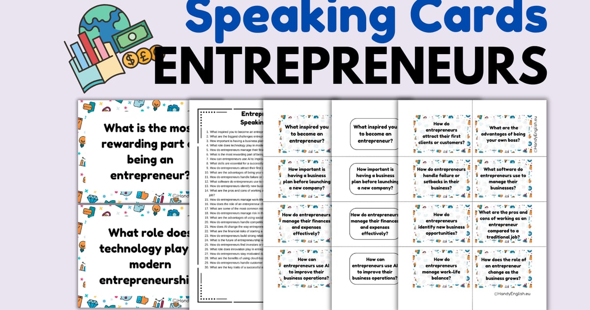 [PDF/PNG] Speaking Cards: English for Entrepreneurs/Start-Ups ...