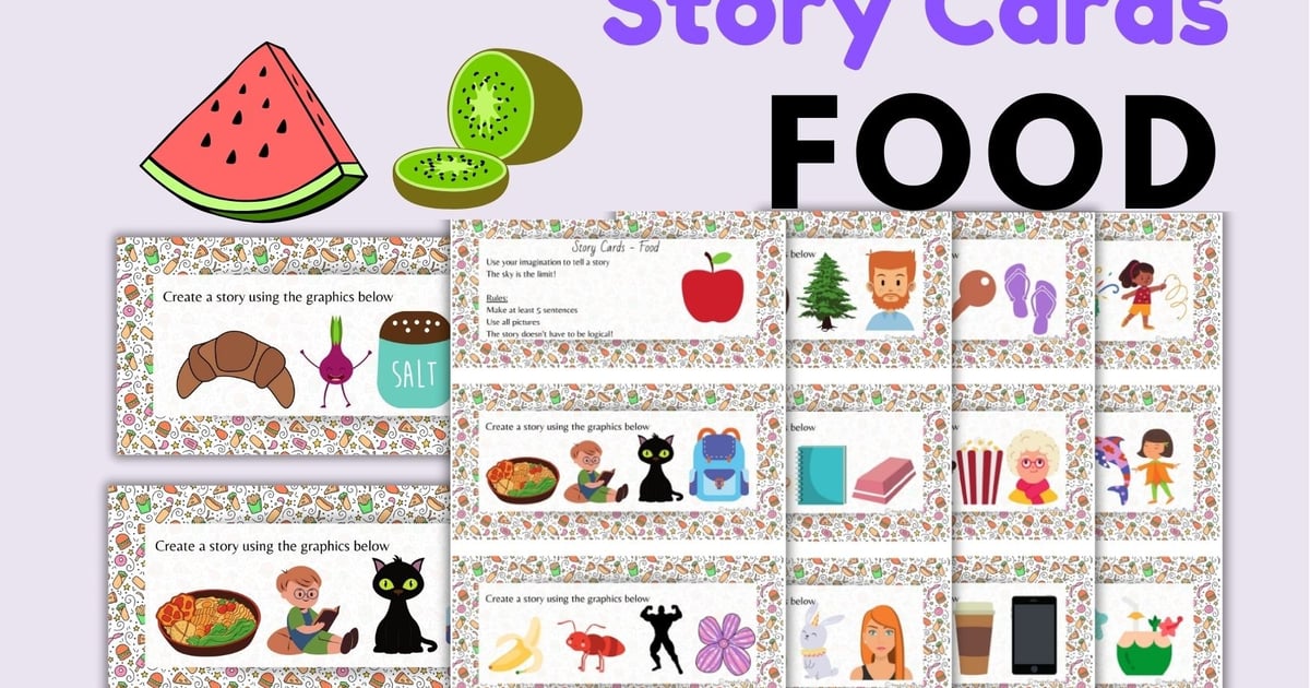 [PDF/PNG] Story Cards #3 Food | Handy English - ESL lesson plans and ...