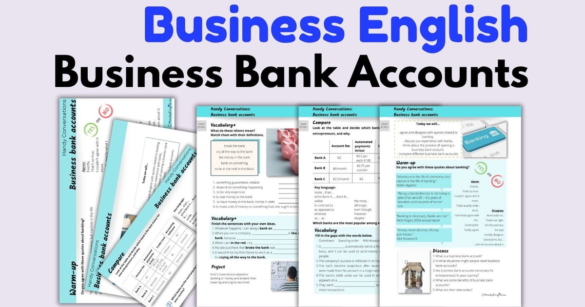 [PDF/PPT] Handy Conversations: Business Bank Accounts | Handy English ...