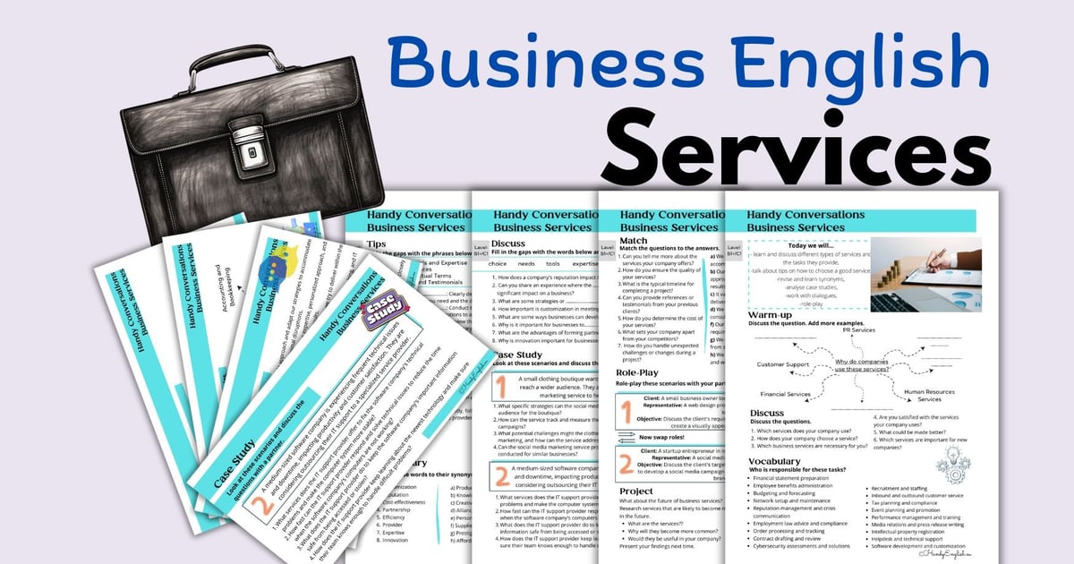 [PDF/PPT] Business English: Services | Handy English - ESL lesson plans ...