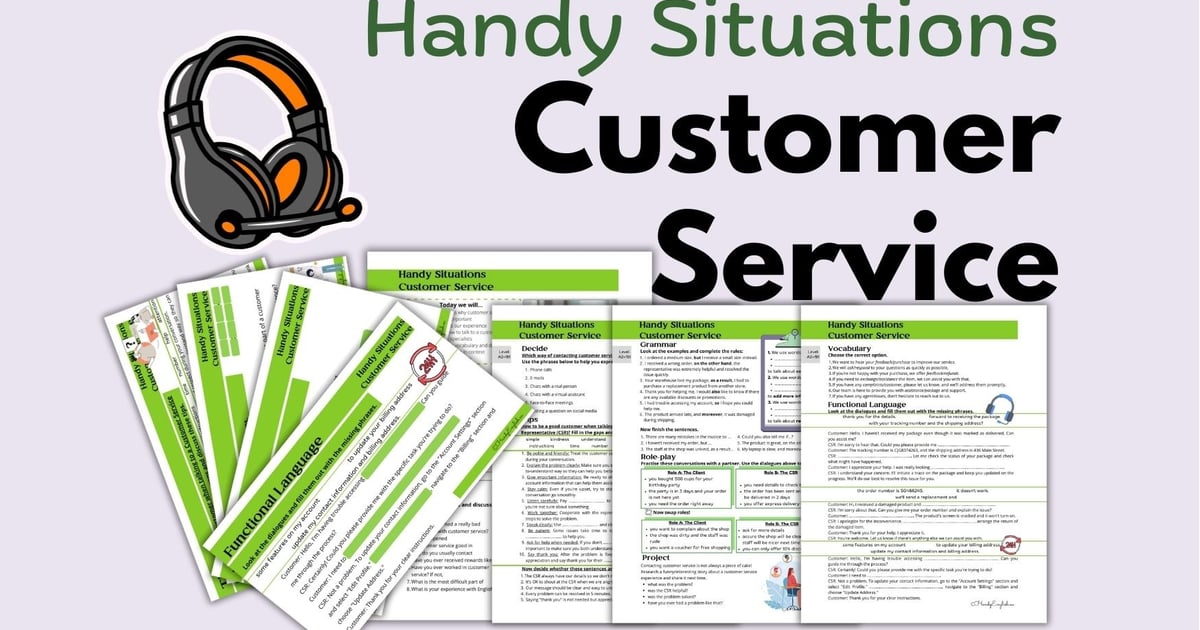 [PDF/PPT] Handy Situations: Customer Service | Handy English - ESL ...