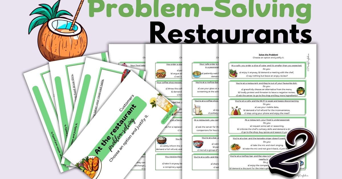 [PDF/PPT] Problem Solving: Restaurants - Customers | Handy English ...