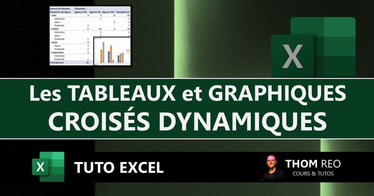 Créer un tableau croisé / graphique DYNAMIQUE avec Microsoft Excel | Thom Reo - Cours et Tutos