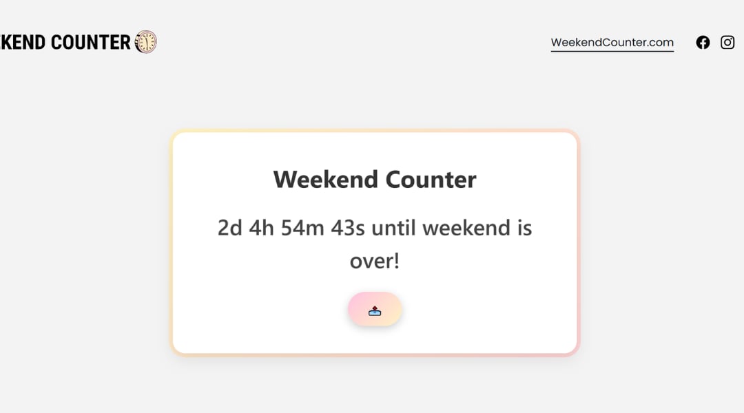 Weekend Counter – Countdown Timer to Your Best Weekend Getaway ...