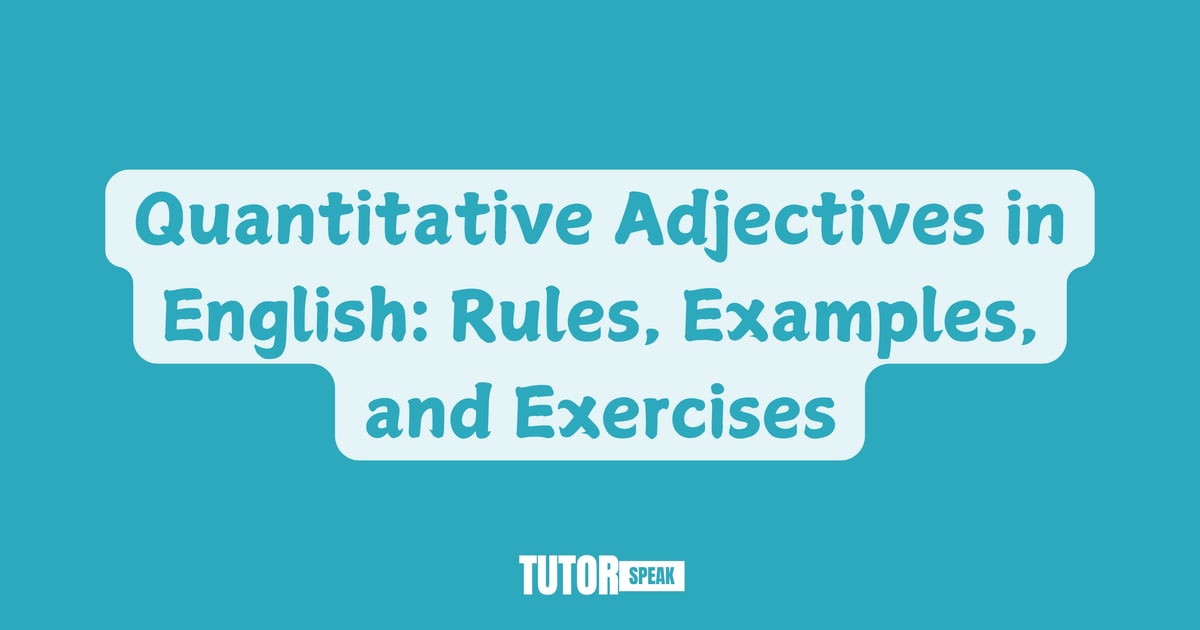 Quantitative Adjectives in English: Rules, Examples, and Exercises ...