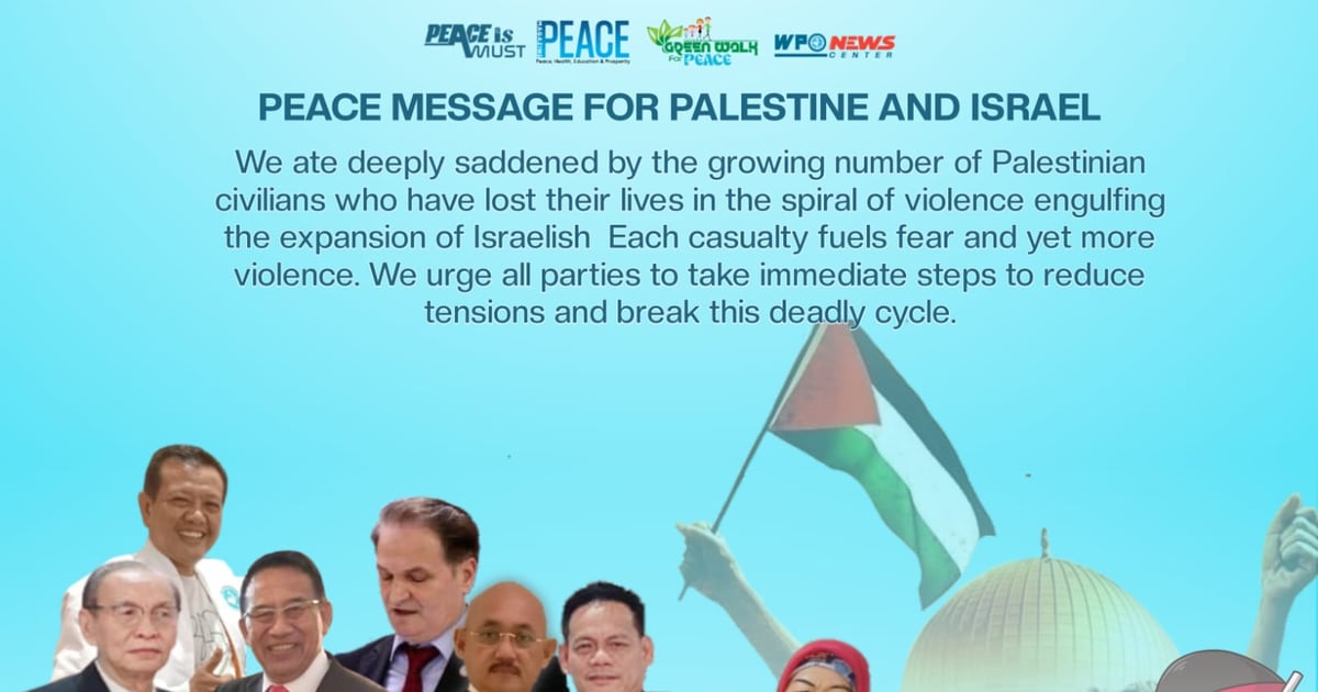PEACE MESSAGE FOR PALESTINE AND ISRAEL | World Peace Organization