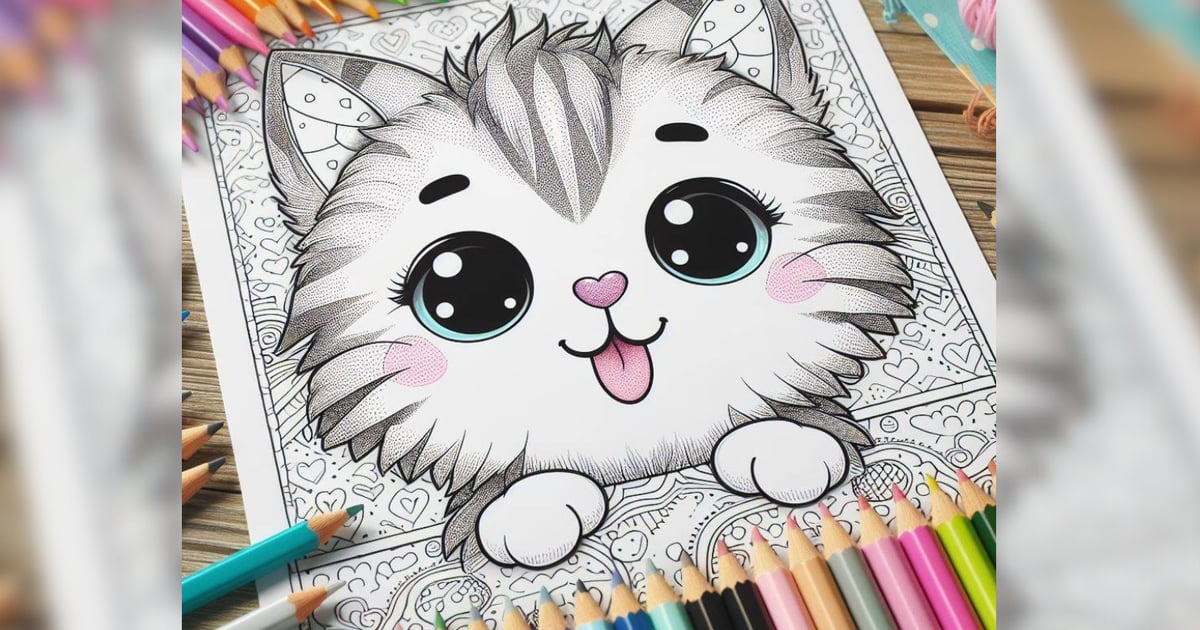 Cute Cats Coloring Pages: 6 Free Cute Coloring Pages to Print Out ...
