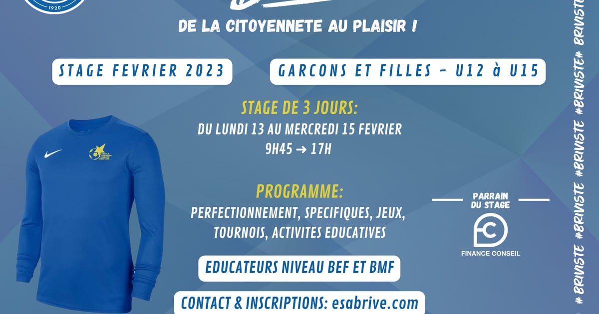 STAGE FEVRIER 2023 | ESA BRIVE