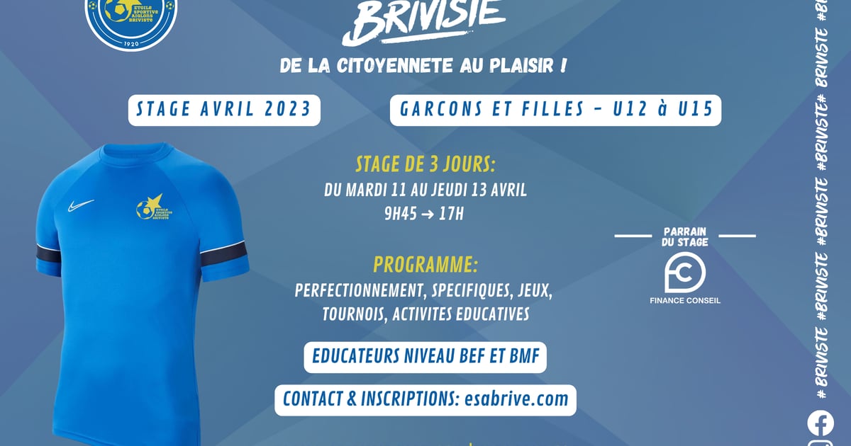 STAGE AVRIL 2023 | ESA BRIVE